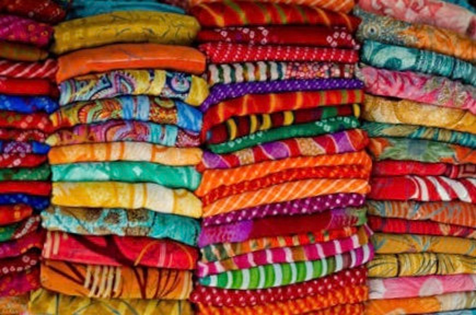 Twelve printed saris in jewel/ vibrant colors /wholesale | Etsy