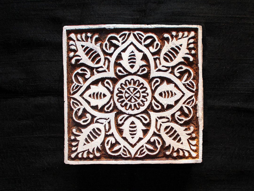 Square Indian Block Printing Stamps/textile Pottery - Etsy