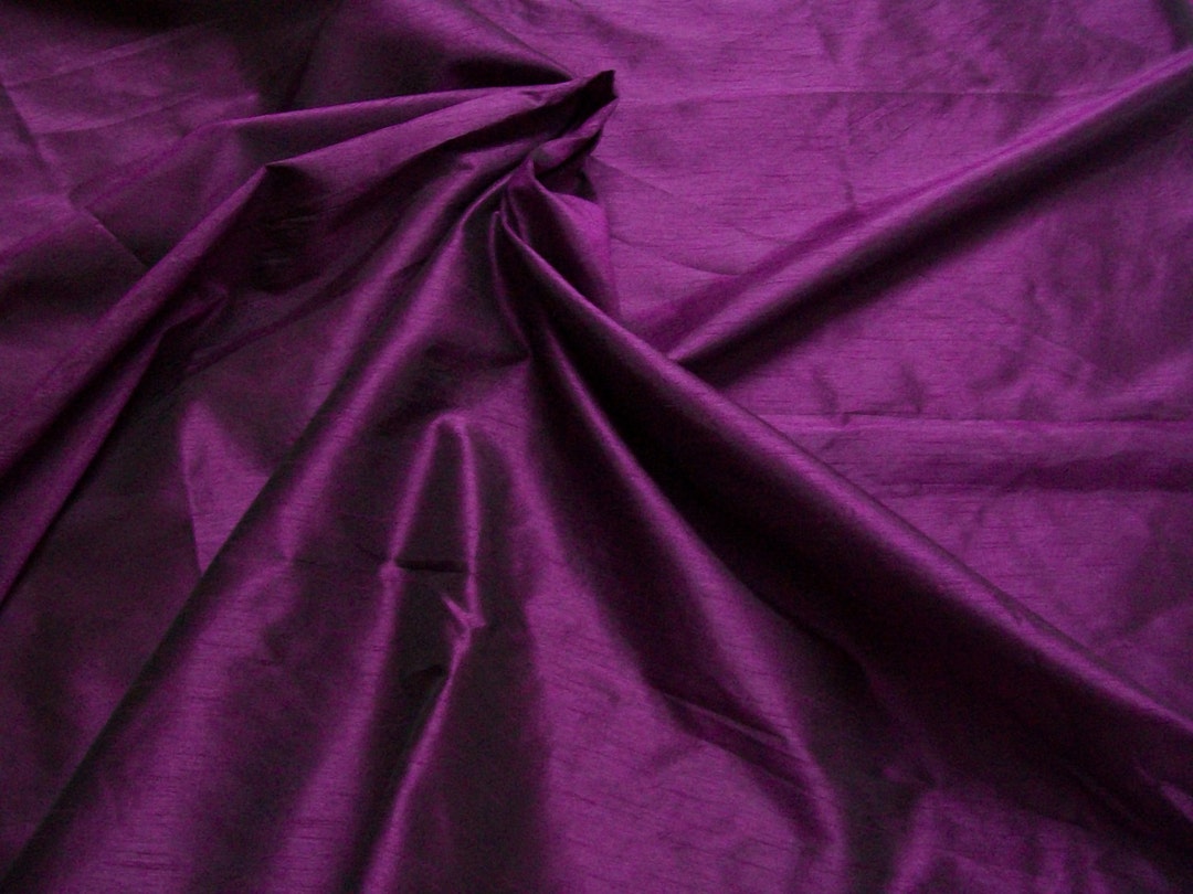 One Yard of Purple Polyester Dupioni Fabric/ Faux Silk / Fabric by the ...