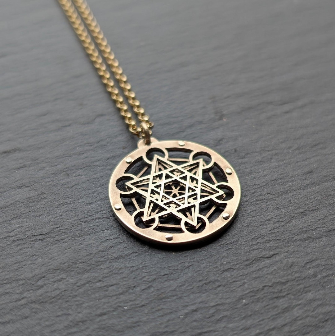 The 9ct Gold Metatron's Cube Pendant - Etsy