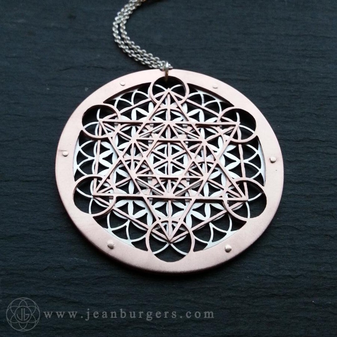 Custom Handcrafted Metatron's Cube Tree of Life Pendant - Etsy