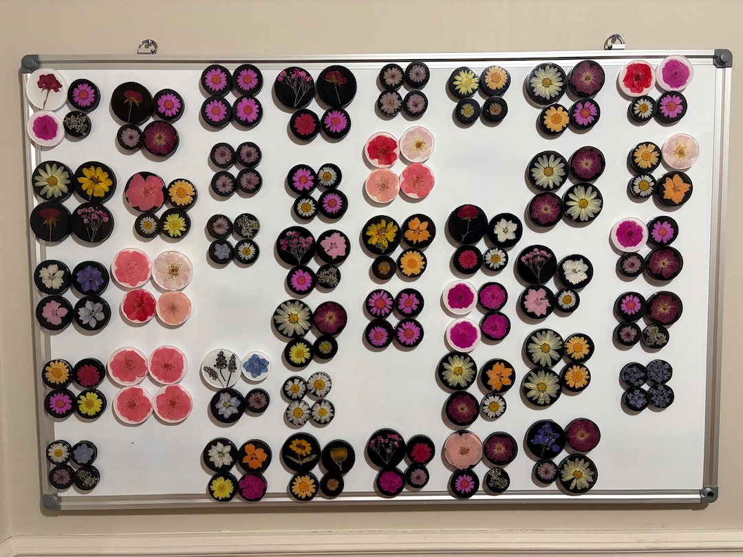Handmade Resin Magnets With Real Flowers (sets of 4) - Etsy