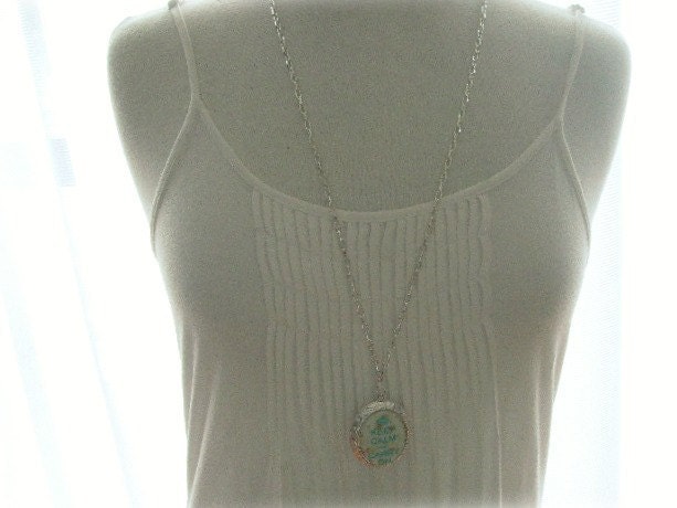 ON SALE Silver Keep Calm & Carry on Locket - Etsy