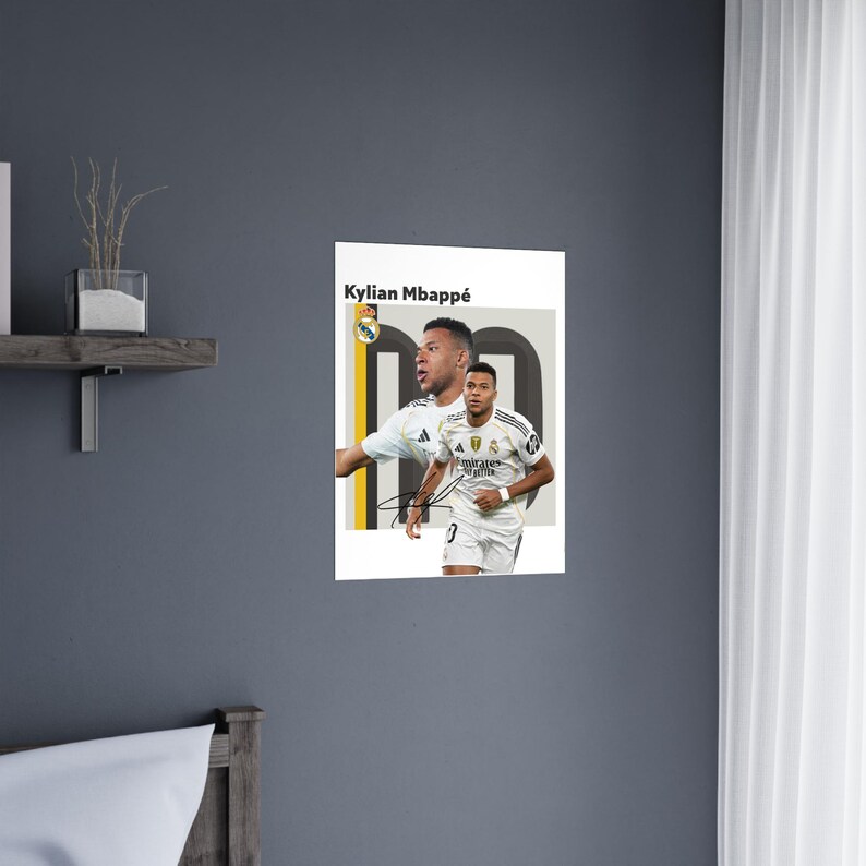 Kylian Mbappé Matte Poster, Sports Decor, Football Wall Art, Fan Gift ...