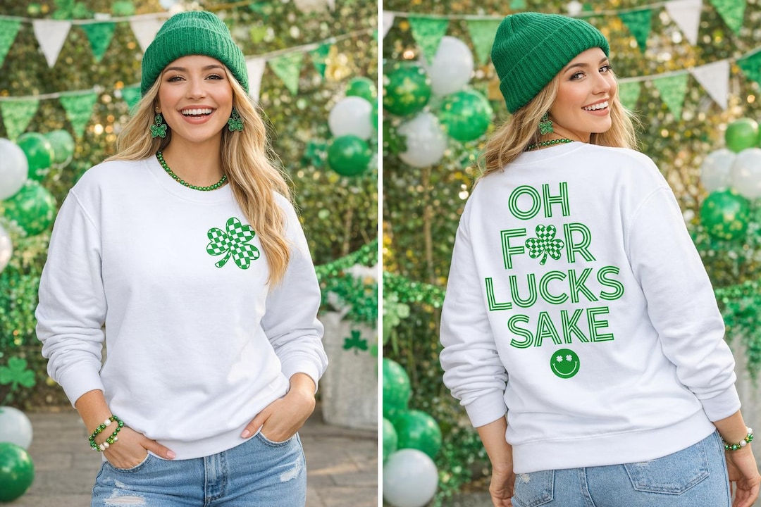 Oh for Lucks Sake St Patrick PNG | Shamrock Irish Design | Funny St ...
