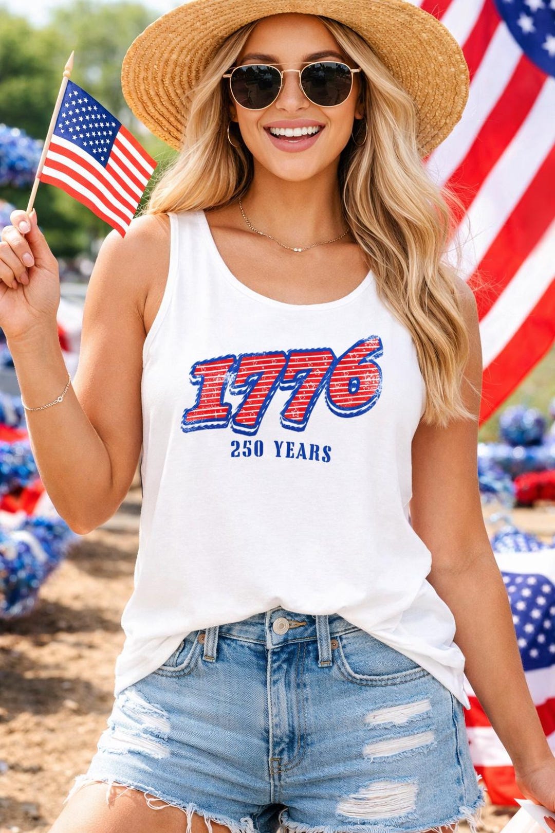 1776 250 Years Tank Top | Fourth of July Patriotic Tank | America 250th ...