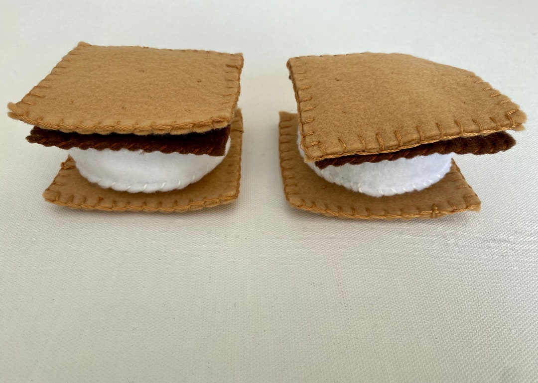 Felt Smores, Felt Graham Cracker, Felt Chocolate, Felt Marshmallow ...