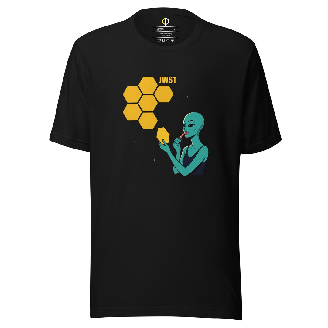 Retro Alien Lipstick T-shirt | Sci-fi Space Tee | James Webb Telescope ...