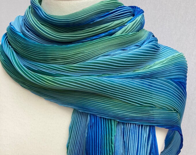 Shibori Pleated Silk Scarves by HelenBollandShibori on Etsy