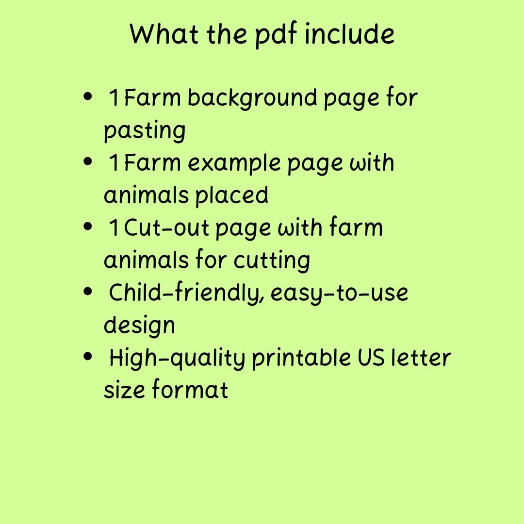 Farm Cut and Paste Activity | Fine Motor Skills Worksheet | Kids ...
