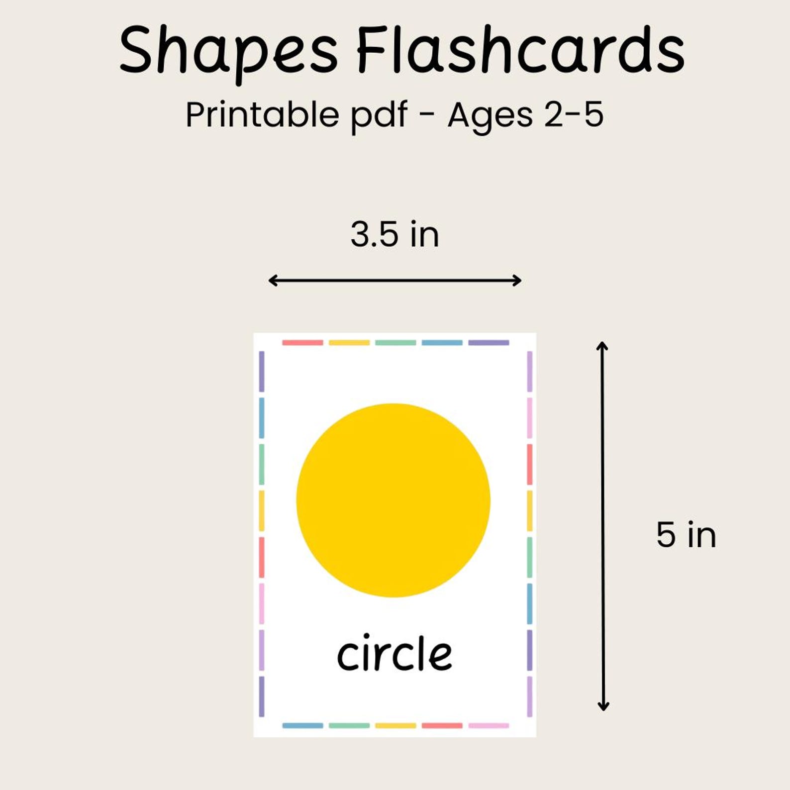 Shapes Flashcards Printable | Toddler Learning Activity | Preschool PDF ...