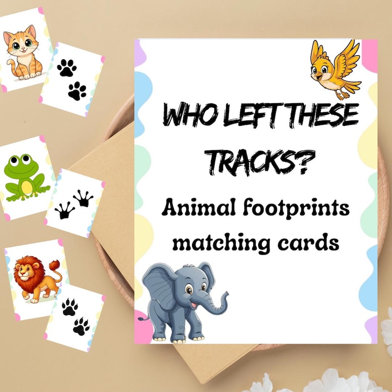 Animal Footprint Matching Cards | Printable Activity for Kids ...