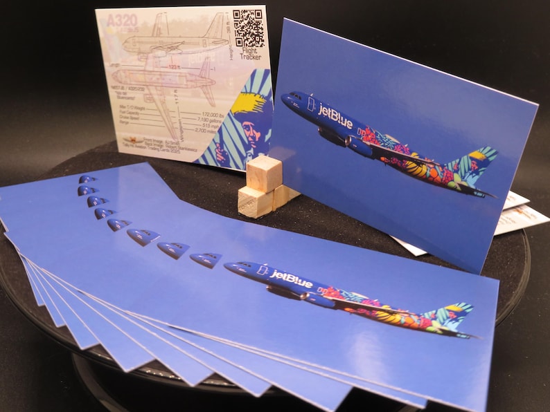 Jetblue Airways Airbus A320 Set of 25 Aviation Trading Cards - 2.5"x 3. ...