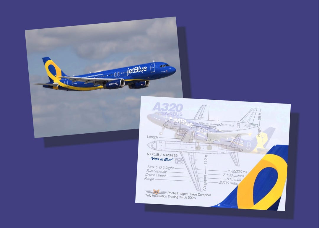 Jetblue Airways Airbus A320 Set of 25 Aviation Trading Cards - VETS - 2 ...