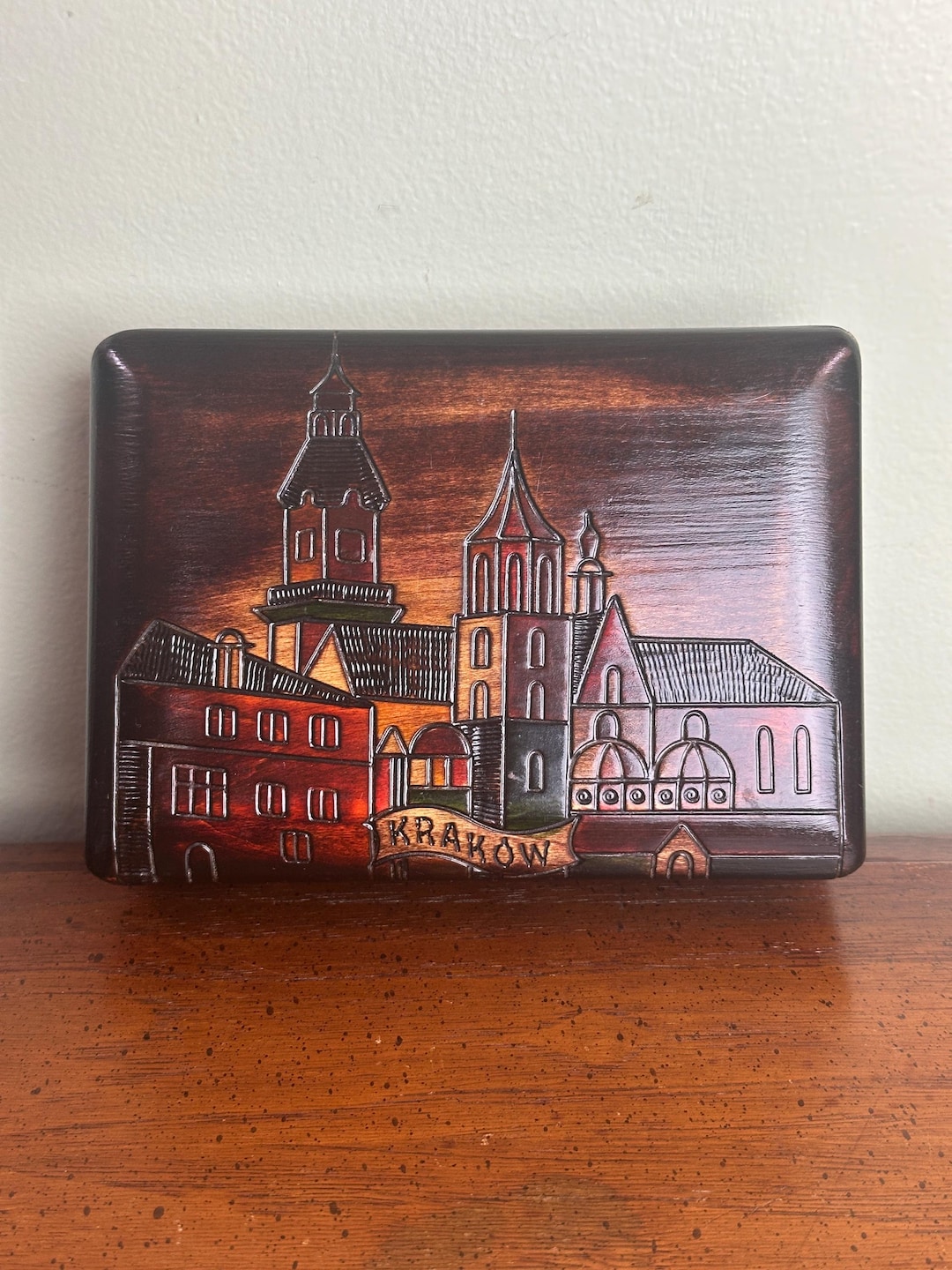 Vintage Krakow Poland Wooden Box | Hand-carved Polish Folk Art - Etsy
