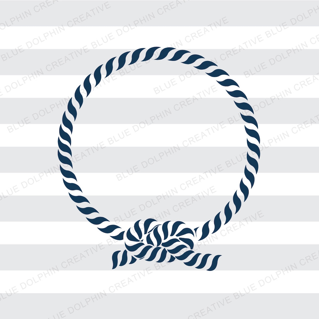 Nautical Rope Monogram Frame, SVG PNG PDF Jpg Jpeg Ai Dxf, Cricut ...