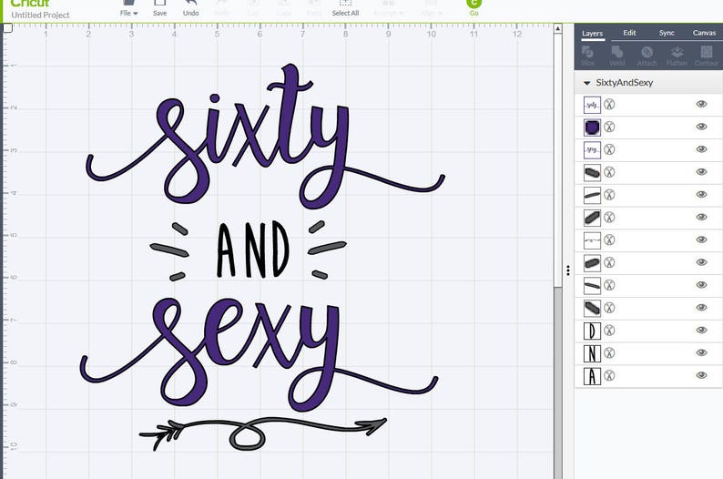 Sixty And Sexy 60 And Sexy 60th Birthday Svg Dxf Png Pdf Etsy