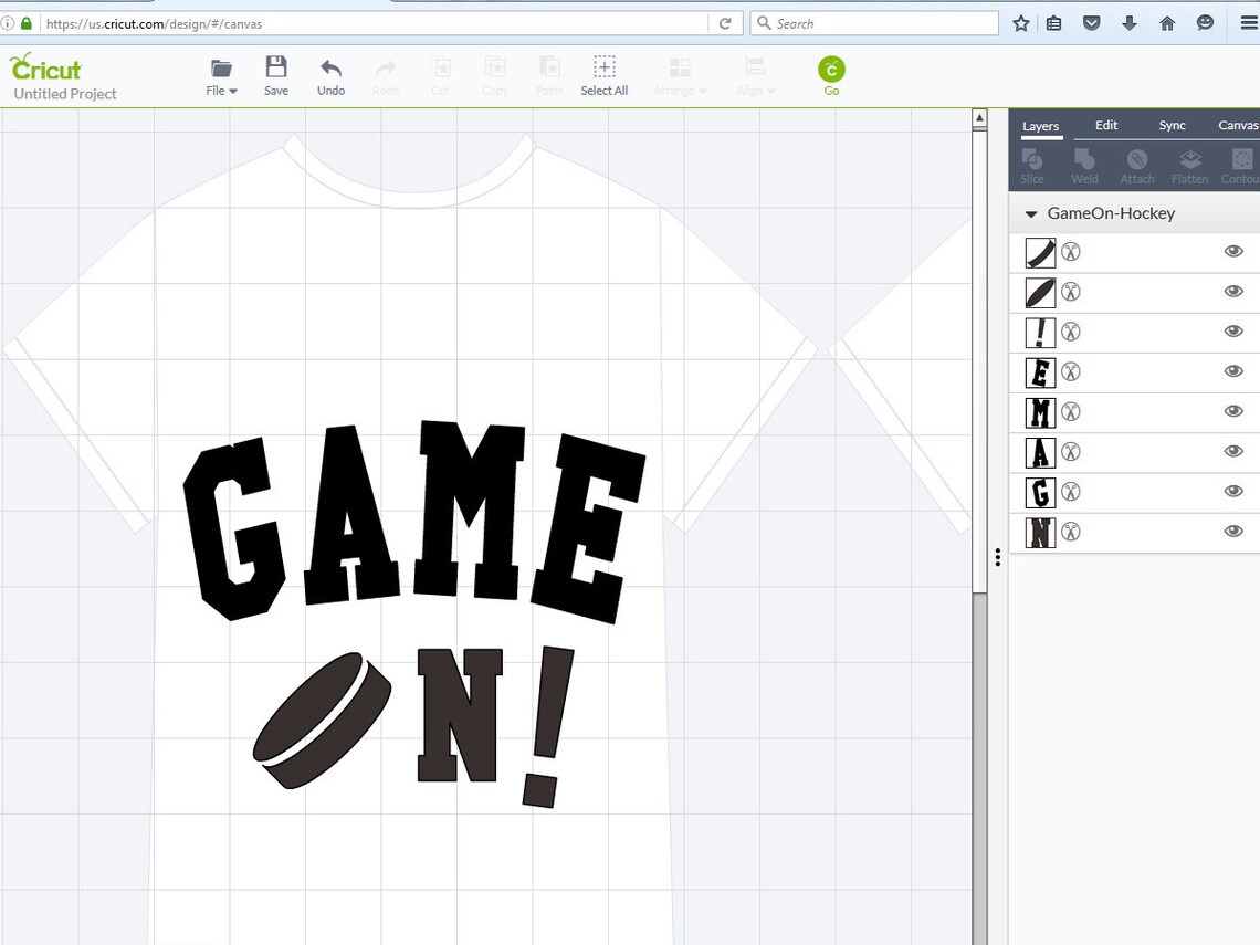 Game on Hockey Puck SVG Png Pdf / Cricut Electronic Cutter | Etsy