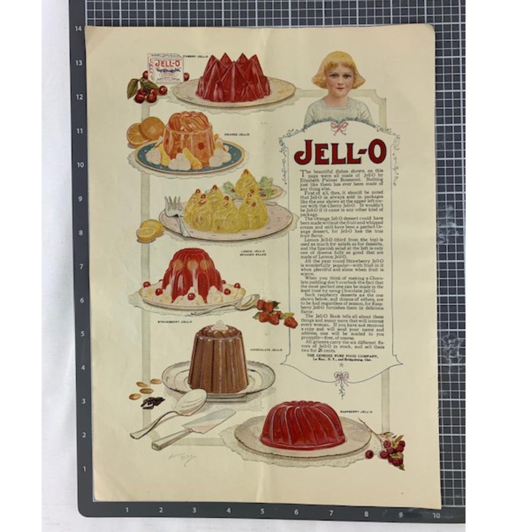 Jell-o Magazine Ad, 1919 Modern Priscilla Magazine, Jello Advertisement ...