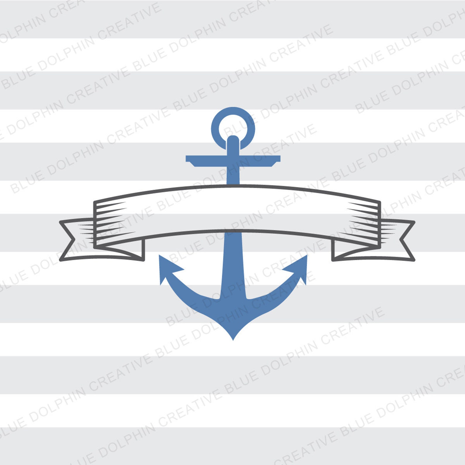 Nautical anchor with Banner SVG DXF png pdf jpg ai Vector | Etsy