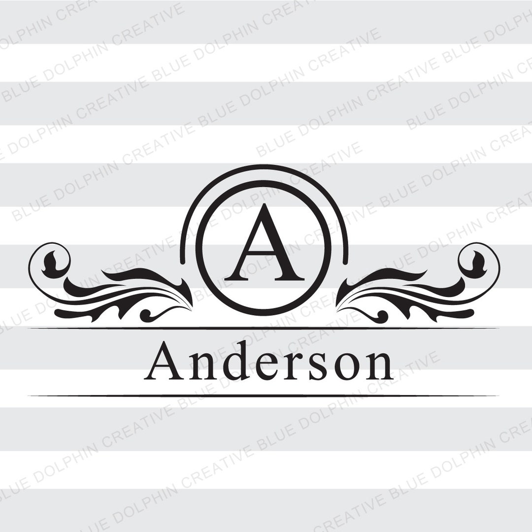 Mailbox Monogram Name Frame SVG Png Pdf Dxf Jpg Ai Cutting File, Front ...