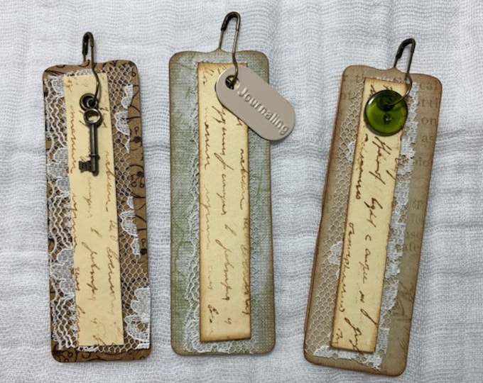 Handmade Tag Dangle Clusters for Junk Journals, 3 Pieces, Journaling ...