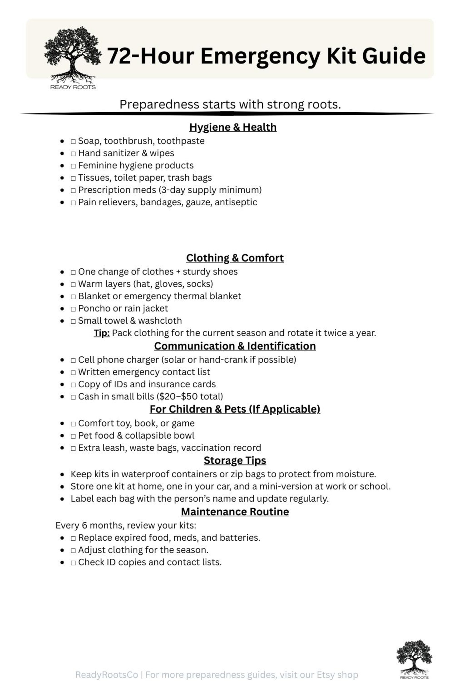 Complete Family Emergency Preparedness Binder | Disaster Planning Kit ...