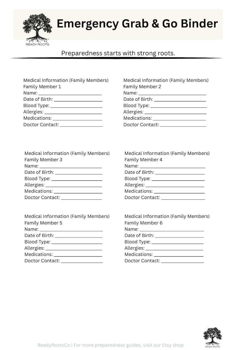 Complete Family Emergency Preparedness Binder | Disaster Planning Kit ...