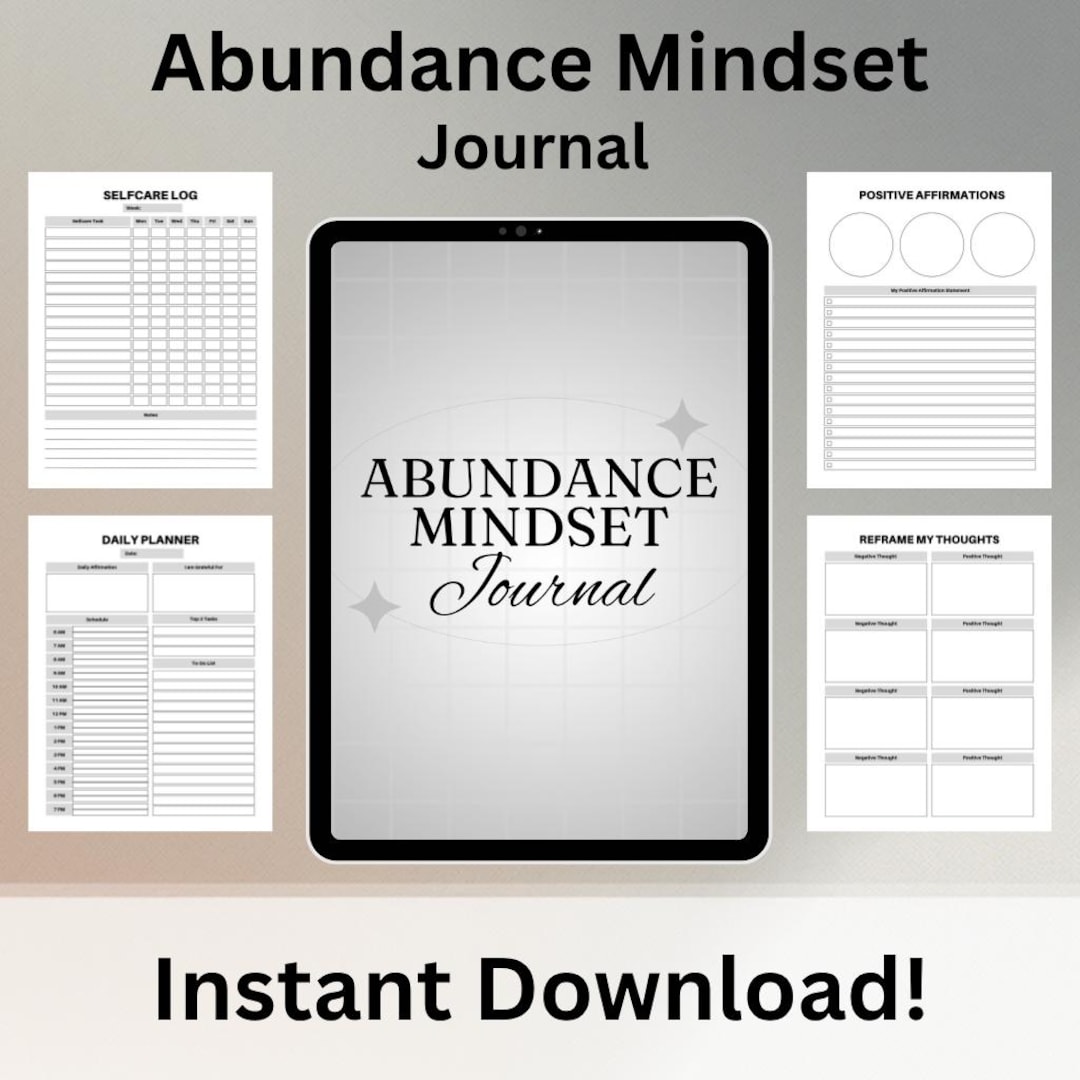 Abundance Mindset Journal, Gratitude, Law of Attraction, Goal Setting ...