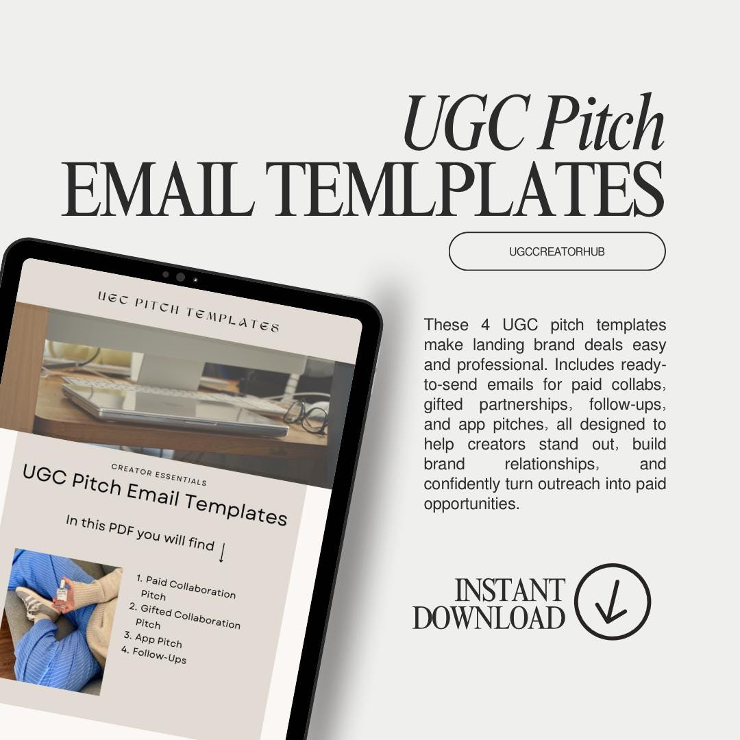 UGC Pitch Email Templates for Content Creators | Land Brand Deals ...