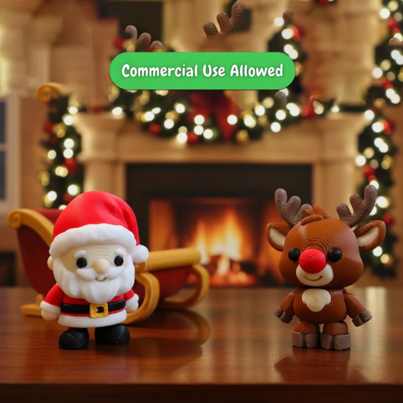 Christmas 3D Models Bundle: Santa, Reindeer, Ornaments (STL & 3MF Files ...