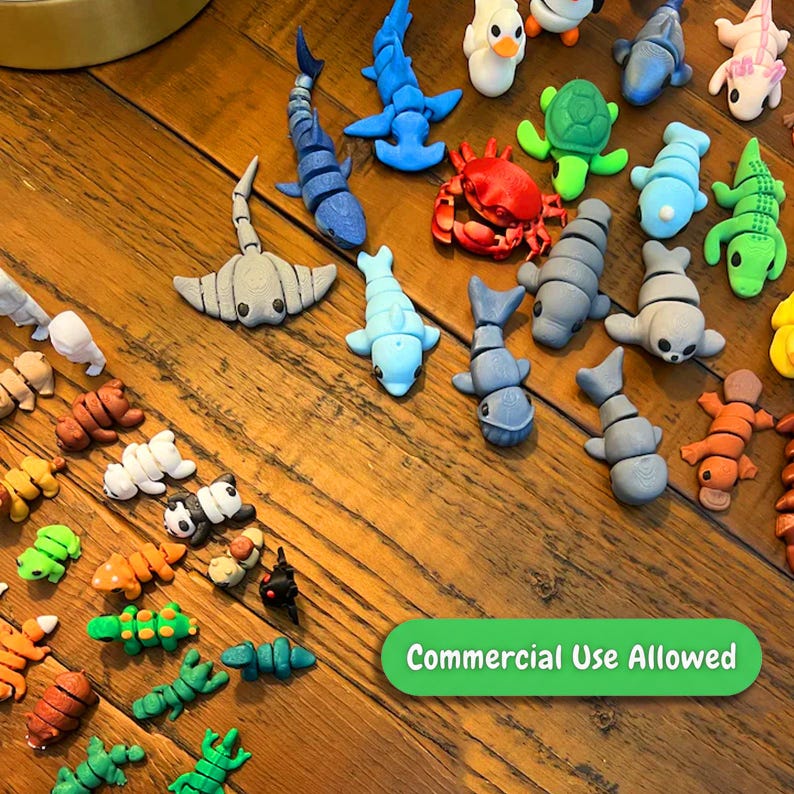 Mini animales flexibles articulados para impresión 3D (más de 300 ...
