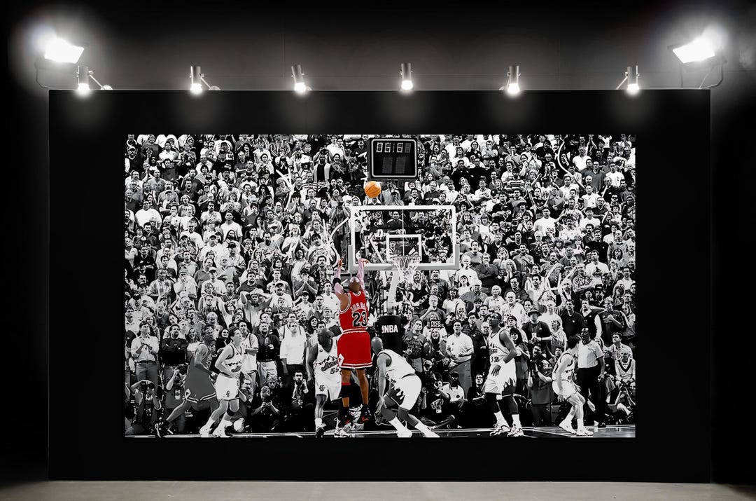 Michael Jordan Iconic Last Shot Gallery Wrapped, Rolled or Peel & Stick ...