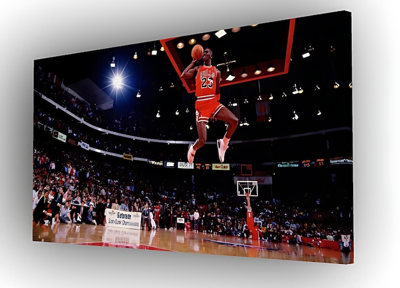 Michael Jordan Iconic Dunk Contest Gallery Wrapped, Peel & Stick ...