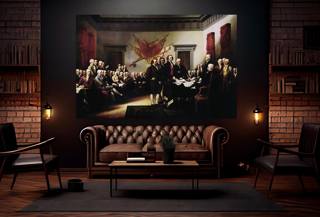 The Signing of the Declaration of Independence Patriotic American Decor ...