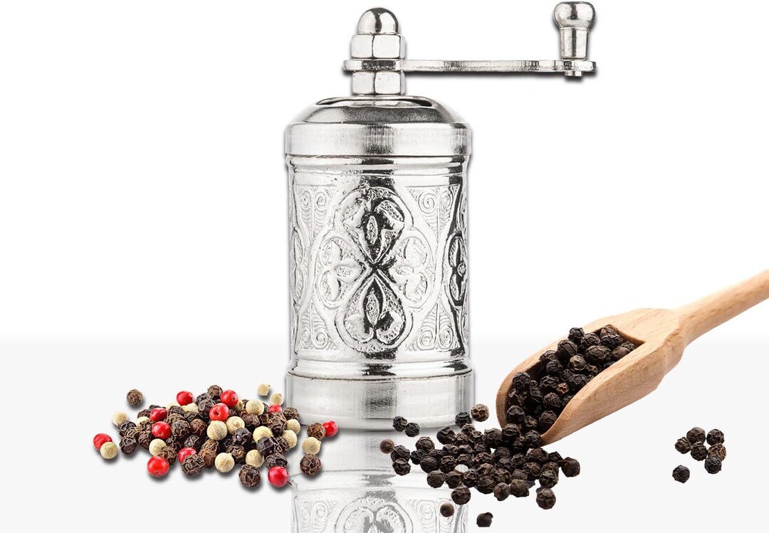 Turkish Pepper Mill: Refillable Spice Grinder With Adjustable ...