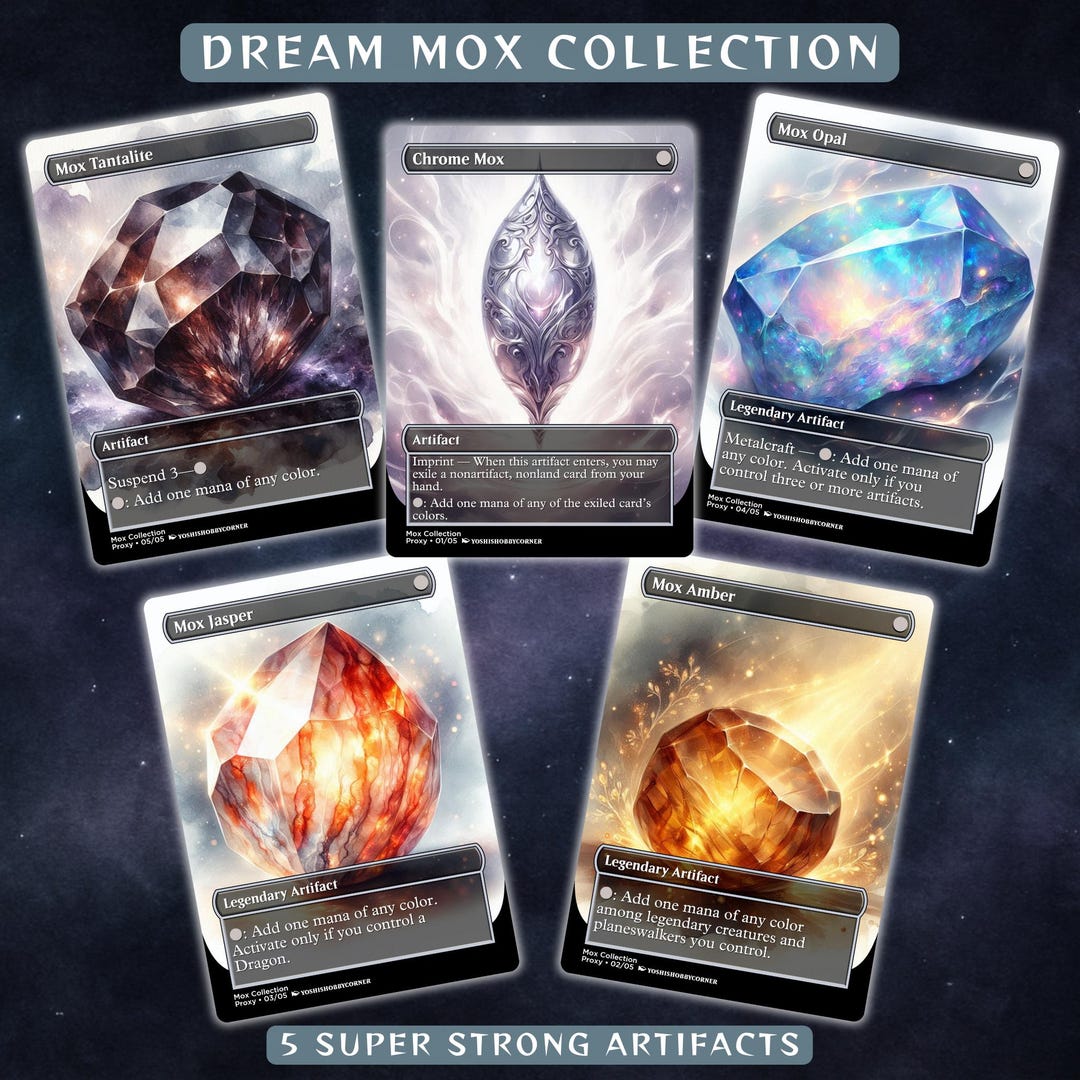 MTG Mox Collection Proxy Cards | Abstract Magical Dream Artstyle ...