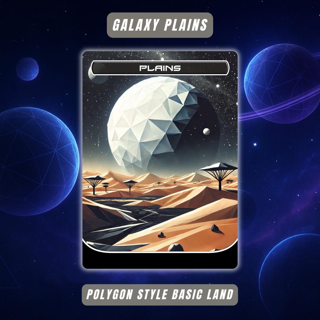 MTG Plains Basic Land Proxy | Galaxy Artstyle | EDH Cardgame | Abstract ...