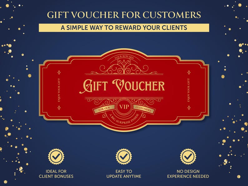 Gift Voucher Template. Editable Canva Design to Gift for Family ...
