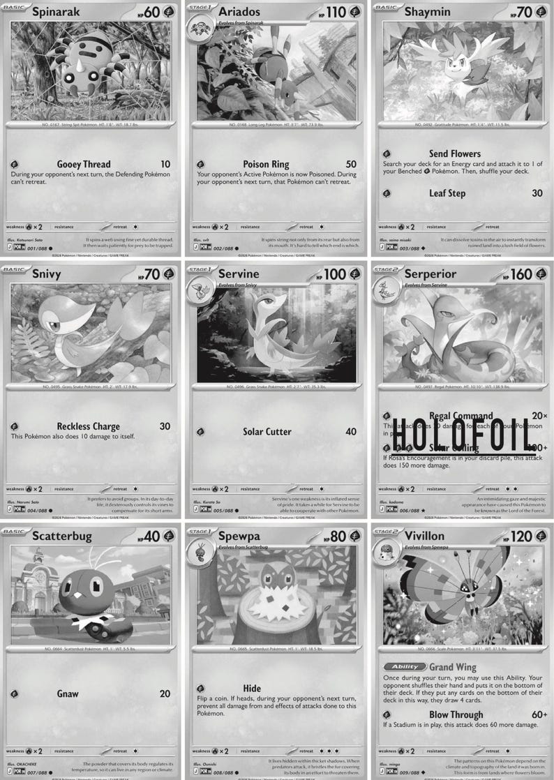 Pokémon Perfect Order Master Set Binder Placeholders + Checklist ...