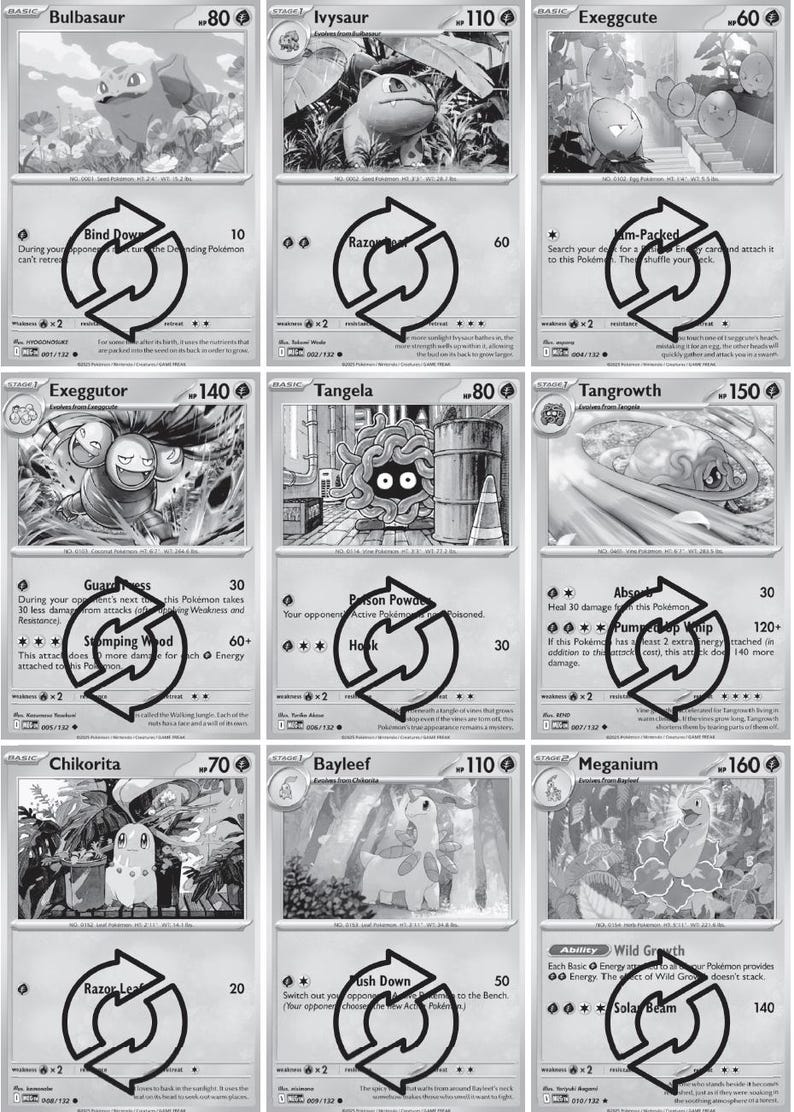 Pokémon TCG Mega Evolutions Master Set Binder Placeholders + Checklist ...