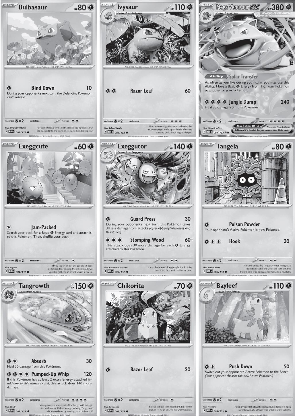 Pokémon TCG Mega Evolutions Master Set Binder Placeholders + Checklist ...