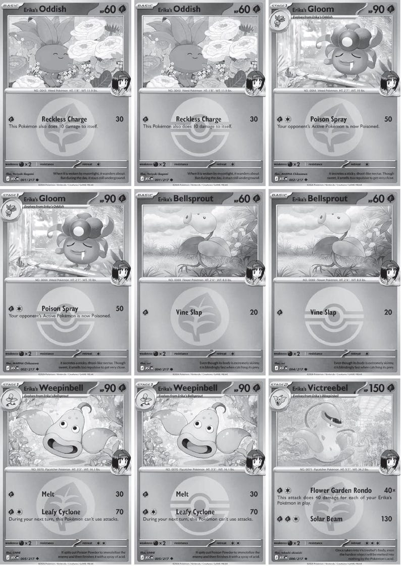 Pokémon TCG Ascended Heroes Master Set Binder Placeholders + Checklist ...