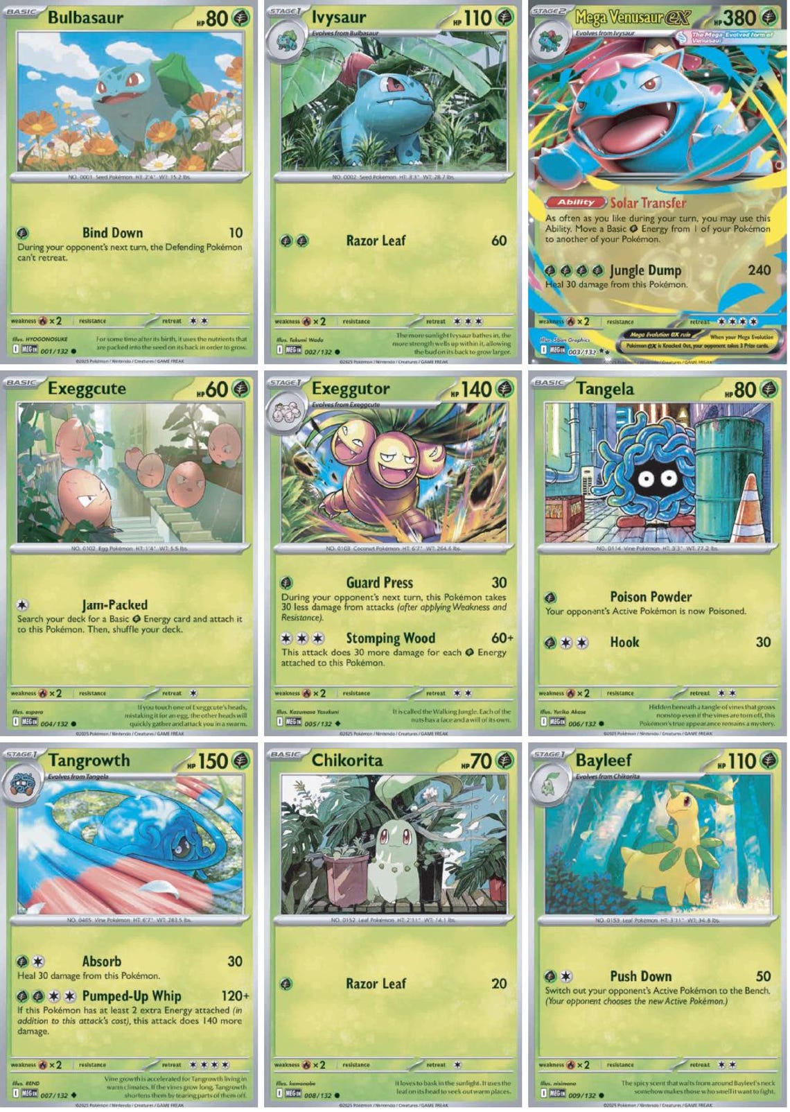 Pokémon TCG Mega Evolutions Master Set Binder Placeholders + Checklist ...