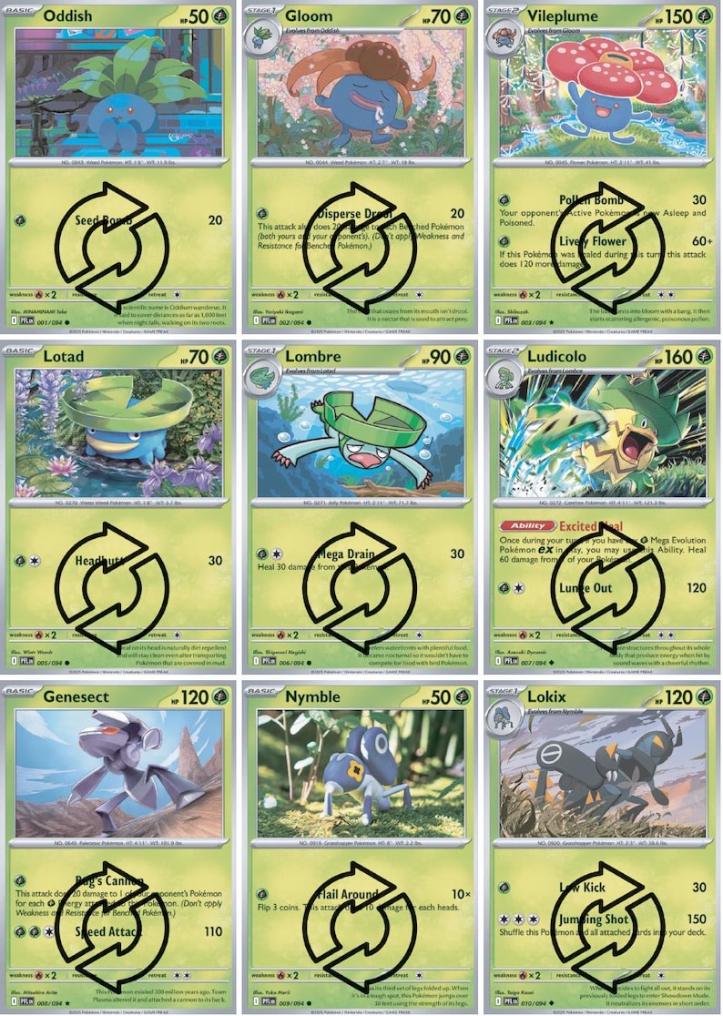 Pokémon Phantasmal Flames Master Set Binder Placeholders + Checklist ...