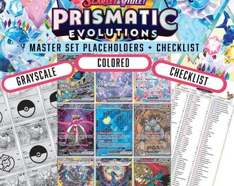 Pokémon TCG Mega Evolutions Master Set Binder Placeholders + Checklist ...
