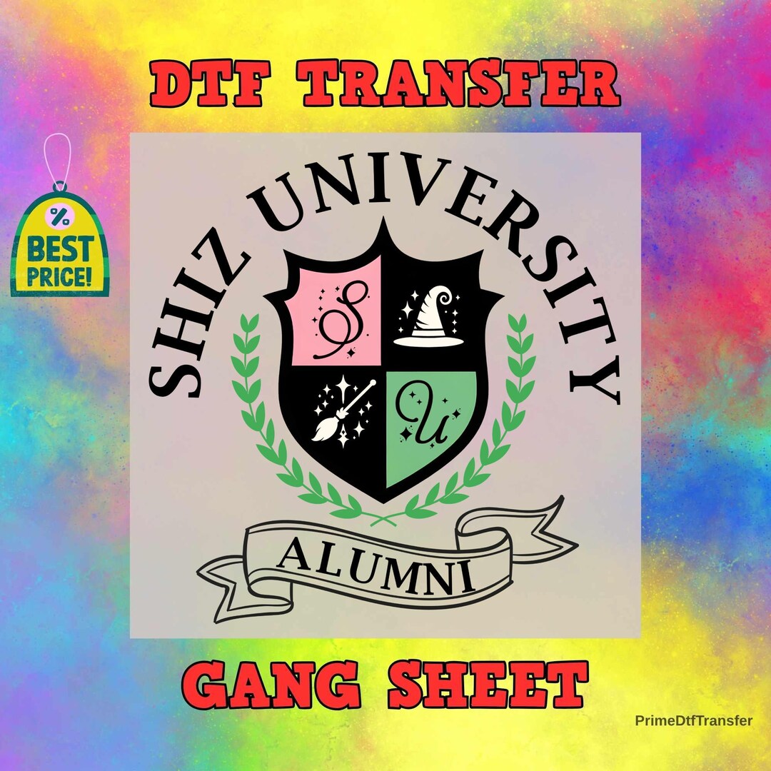 Dtf Transfer, Shiz University Alumni Crest Wizard Witch Hat Preppy ...