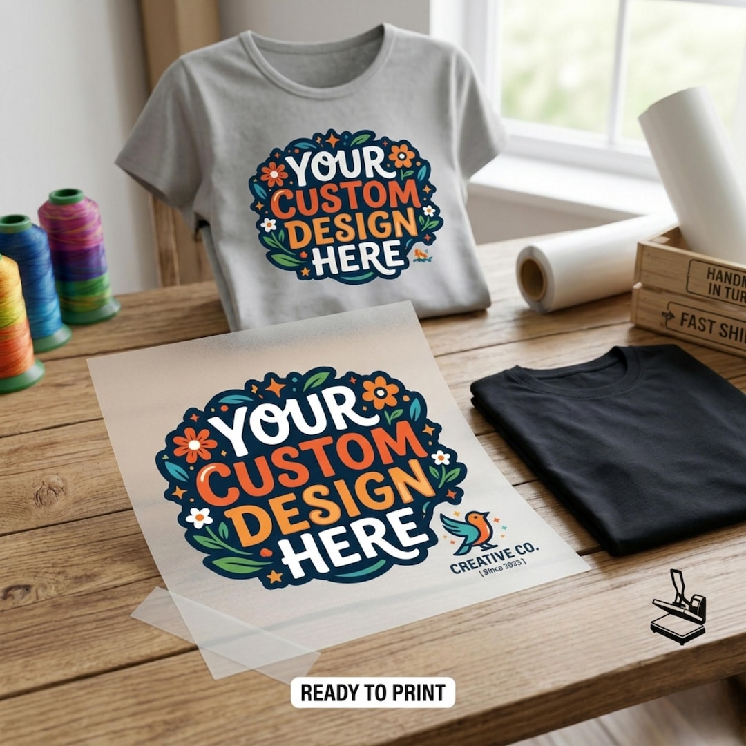 Custom DTF Transfer Ready to Press, Personalized Heat Transfer for T ...