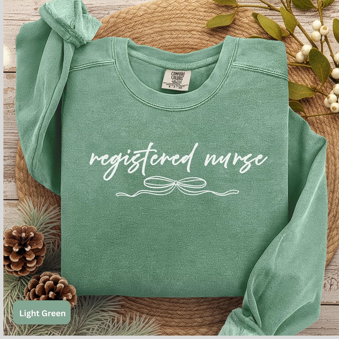 RN Comfort Color Sweatshirt, Registered Nurse Shirt, RN Graduation Gift ...