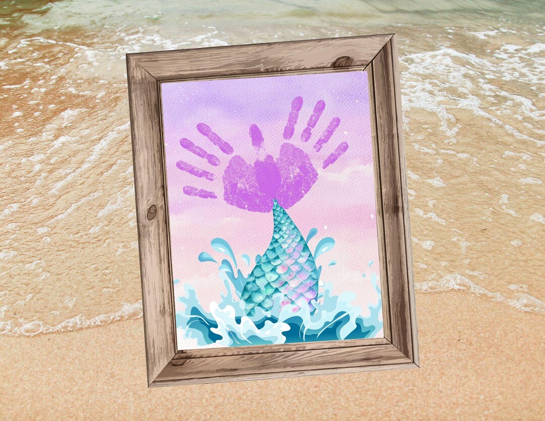 Mermaid Handprint Keepsake-digital Print - Etsy